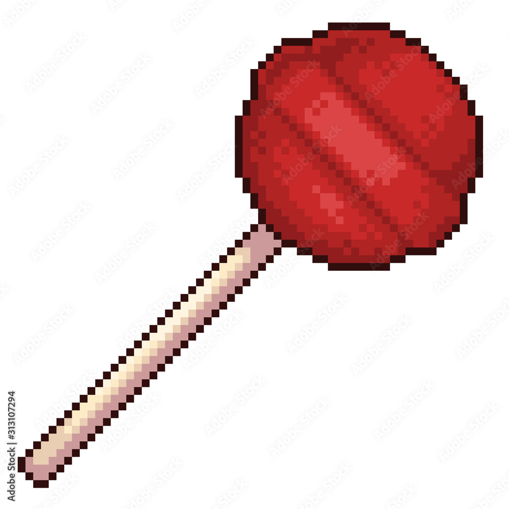 Pixel art lollipop game icon 8bit transparent background Stock ...