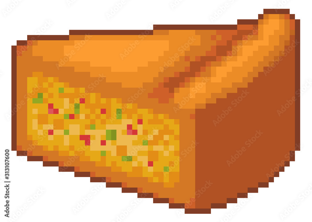 Pixel art pie icon 8bit white background Stock Illustration | Adobe Stock