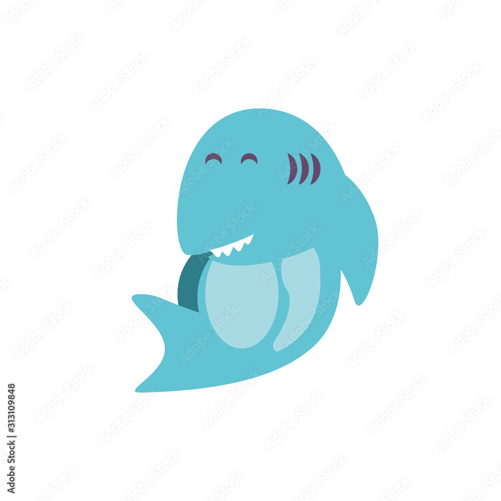 Cute shark cartoon vector design Stock Vector | Adobe Stock