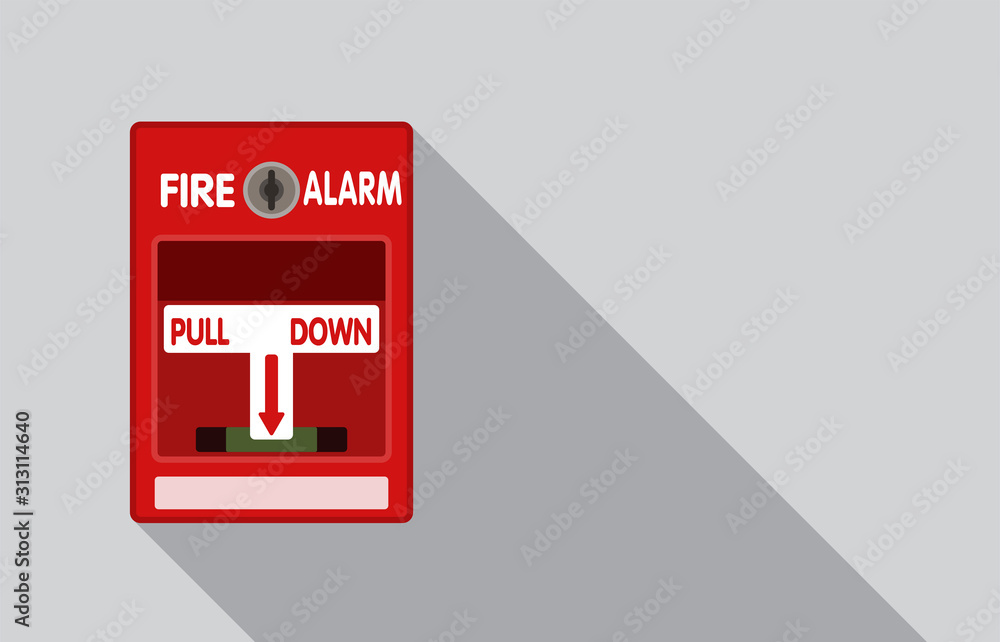 Fire alarm system, safety first , vector design Stock Vector | Adobe Stock