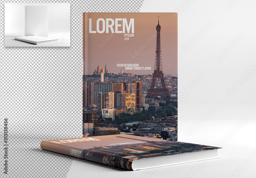 Horizontal Book Mockup Stock Template | Adobe Stock