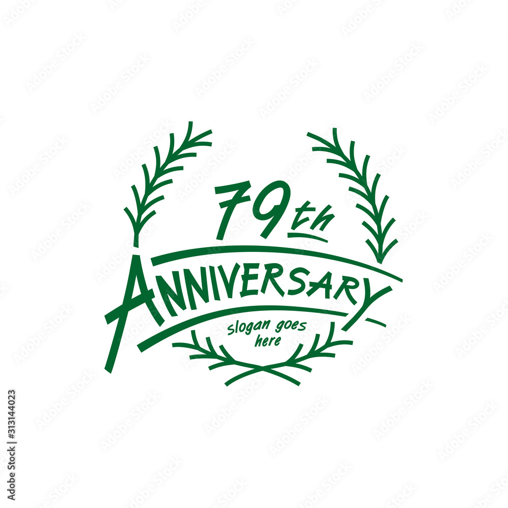 79 years design template. Seventy ninth years logo. Vector and ...
