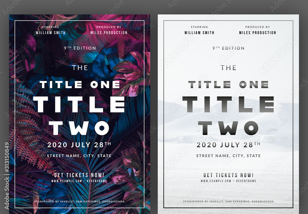 Typographic Poster Layout Stock Template | Adobe Stock