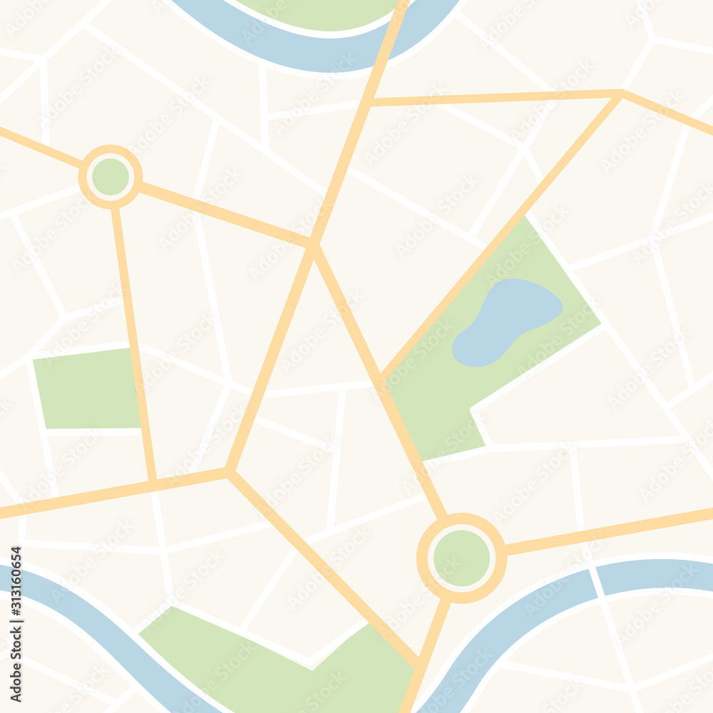 Abstract city map. Seamless pattern. Roads, navigation, GPS. Use for ...