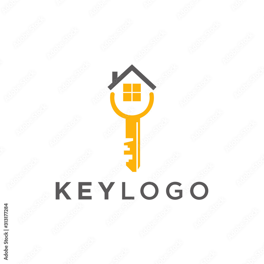 Key Logo Template Design Vector Illustration Stock Vector | Adobe Stock
