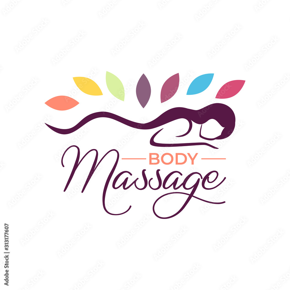 Body Massage Logo Vector Illustration Stock Vector Adobe Stock