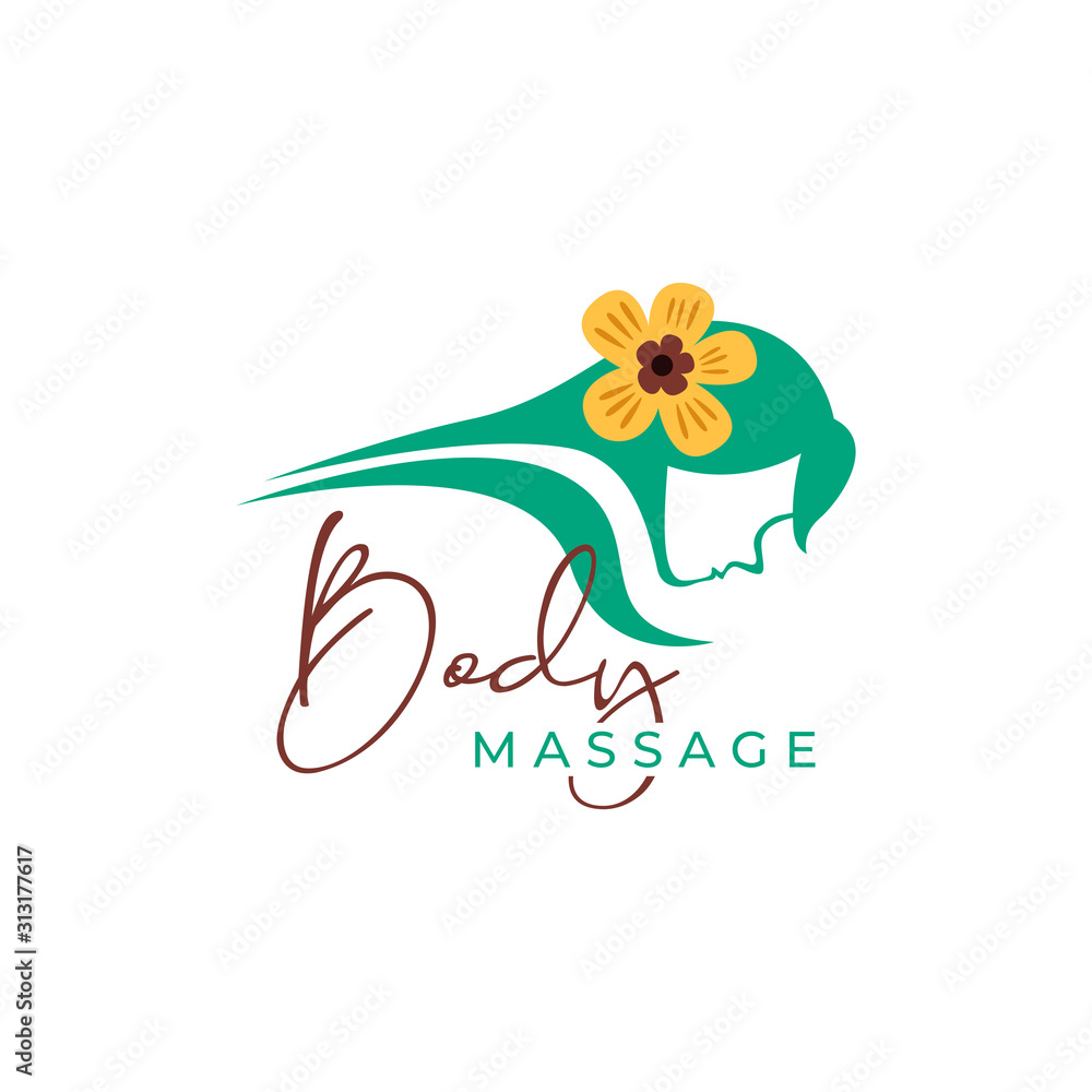 Body Massage Logo Vector Illustration Stock Vector Adobe Stock
