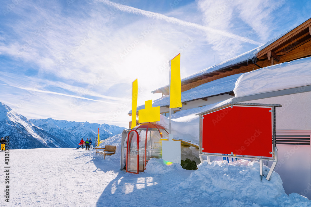 Penken Park ski resort in Tyrol in Mayrhofen in Zillertal valley in ...