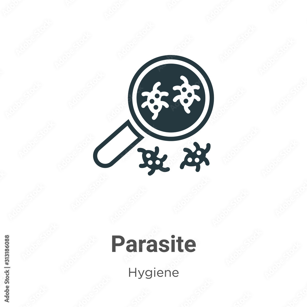 Parasite glyph icon vector on white background. Flat vector parasite ...