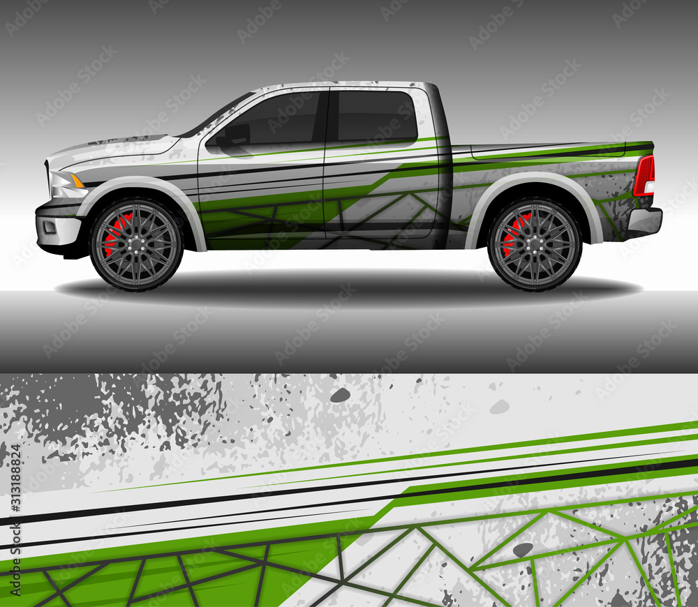 Wrap car decal design vector, custom livery race rally car vehicle ...
