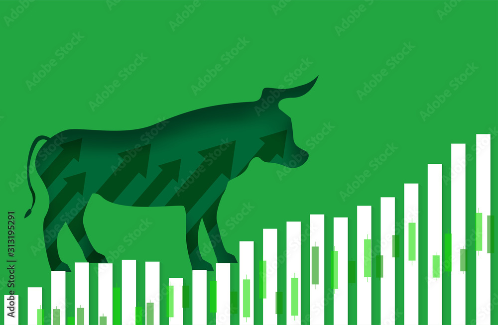 Stock market. Candle stick graph chart of stock market investment ...