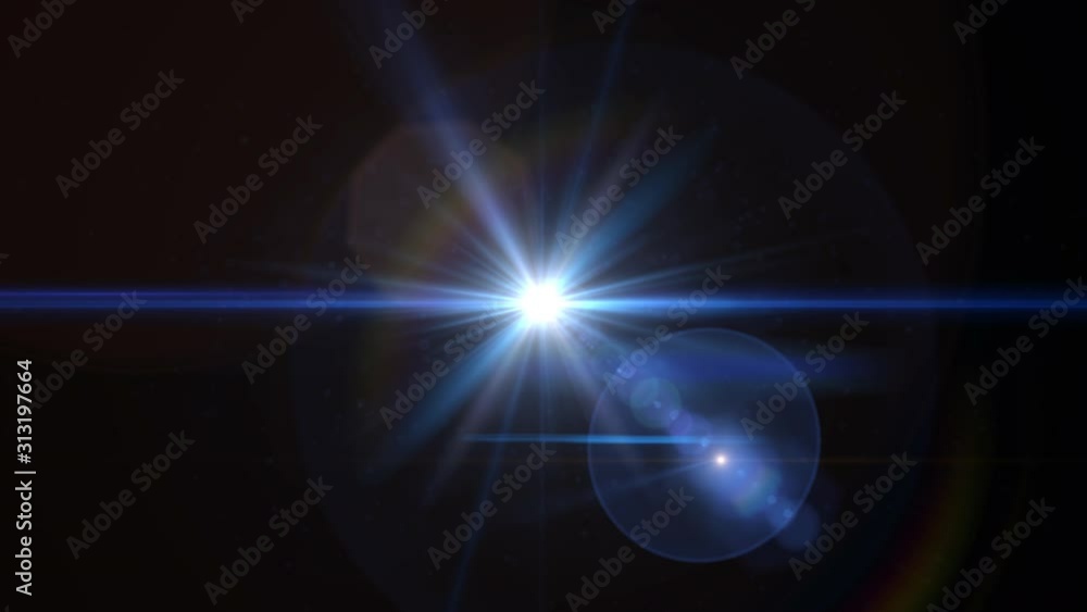 Optical Lens Flare Effect, Light Burst. 4K Resolution. Very High ...