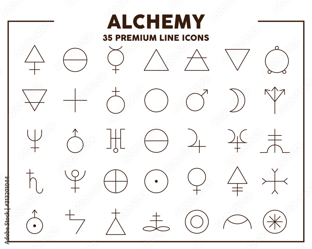 Alchemist Symbols Clip Art