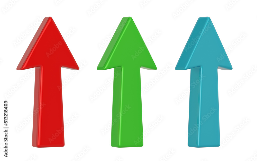 3d Arrow Isolated on white background. 3d illustration Stock ...