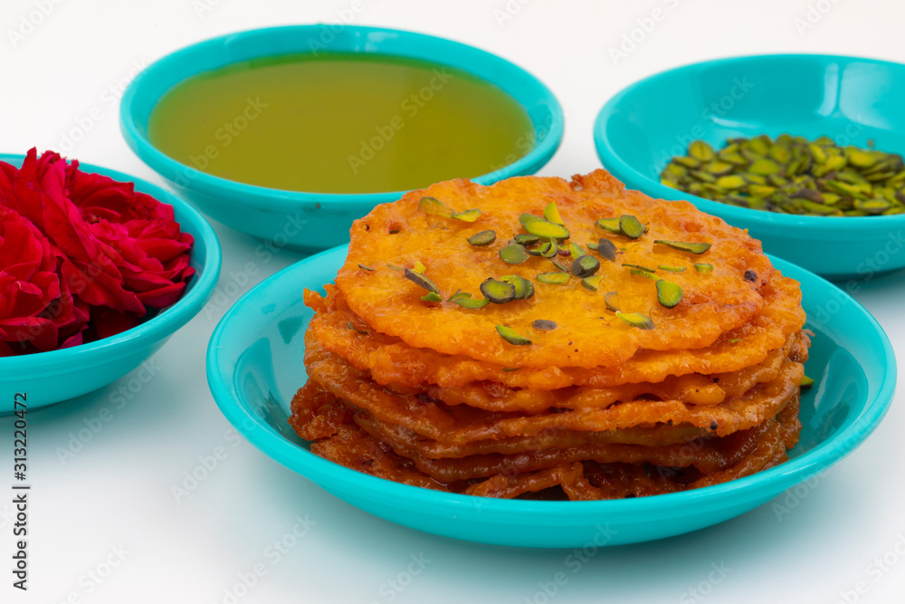 Indian Traditional Popular Sweet Food Malpua or Amalu isolated on White ...