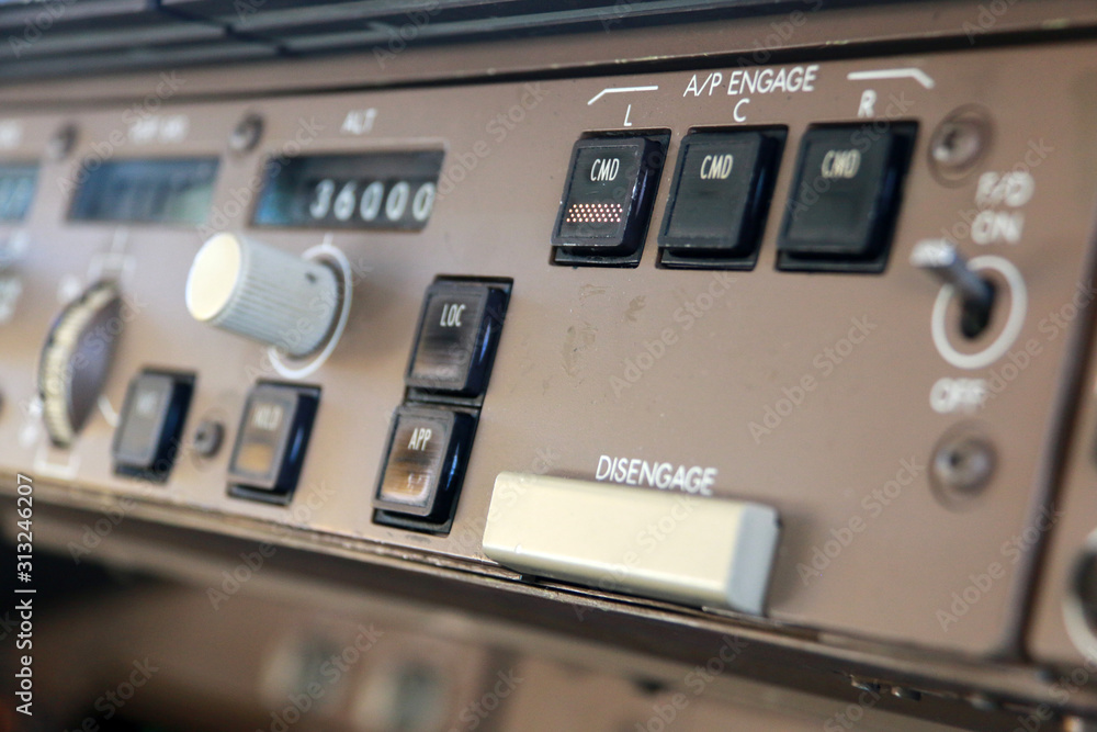 Flight Mode Control Panel with the Autopilot engage buttons and the ...
