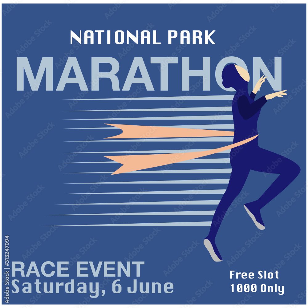 Number one winner hijabi women athlete at a finish line. poster design ...