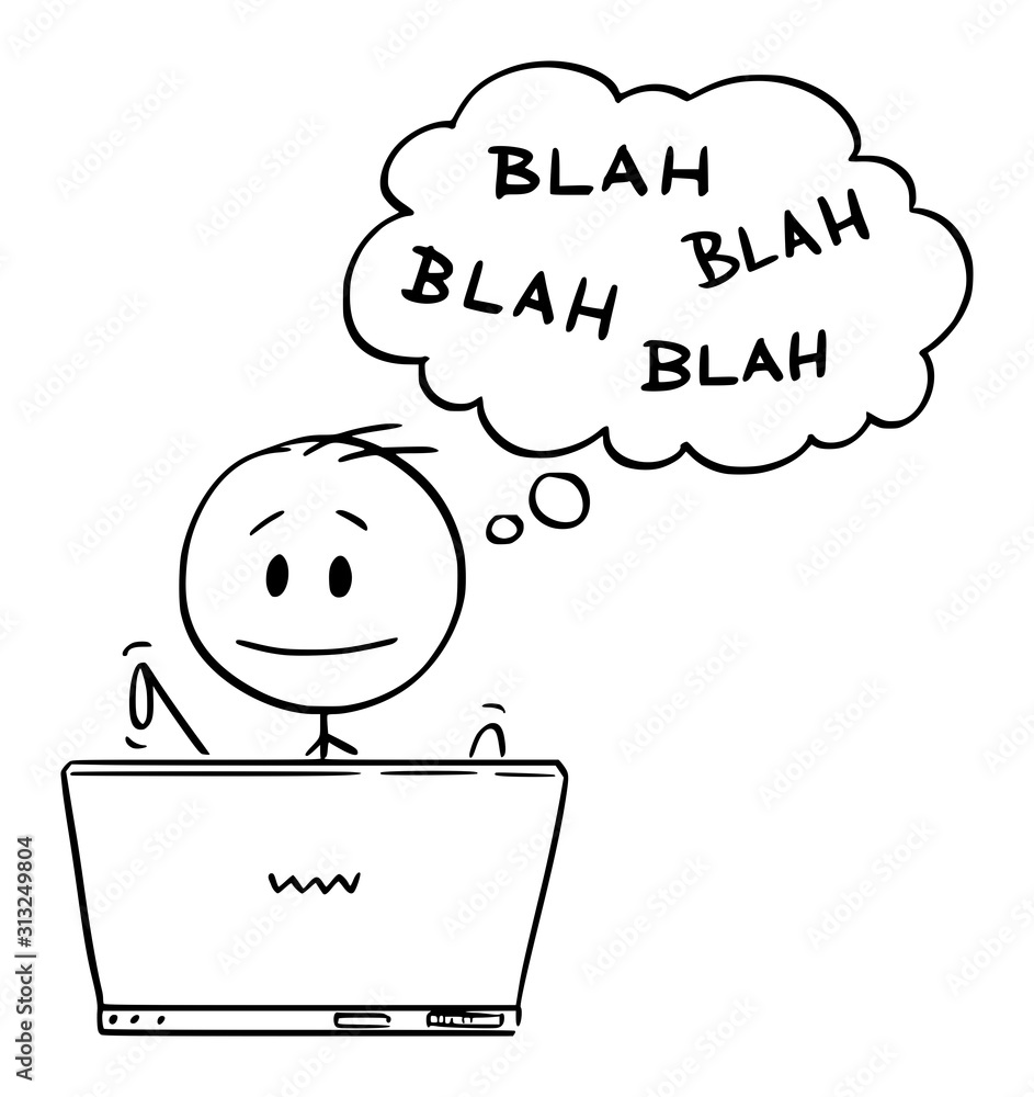 Vector cartoon stick figure drawing conceptual illustration of man or ...