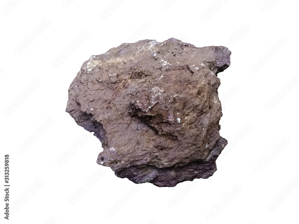 Shale Rock isolated on white background. Shale is a sedimentary rock ...