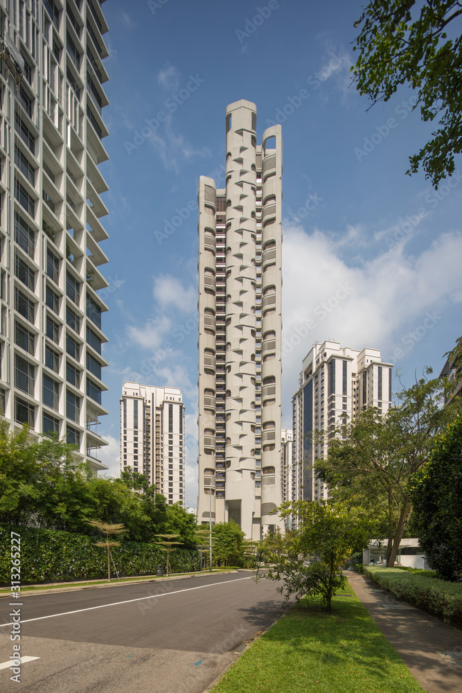 Completed in 2013, the Ardmore Residence's skin is composed of four ...