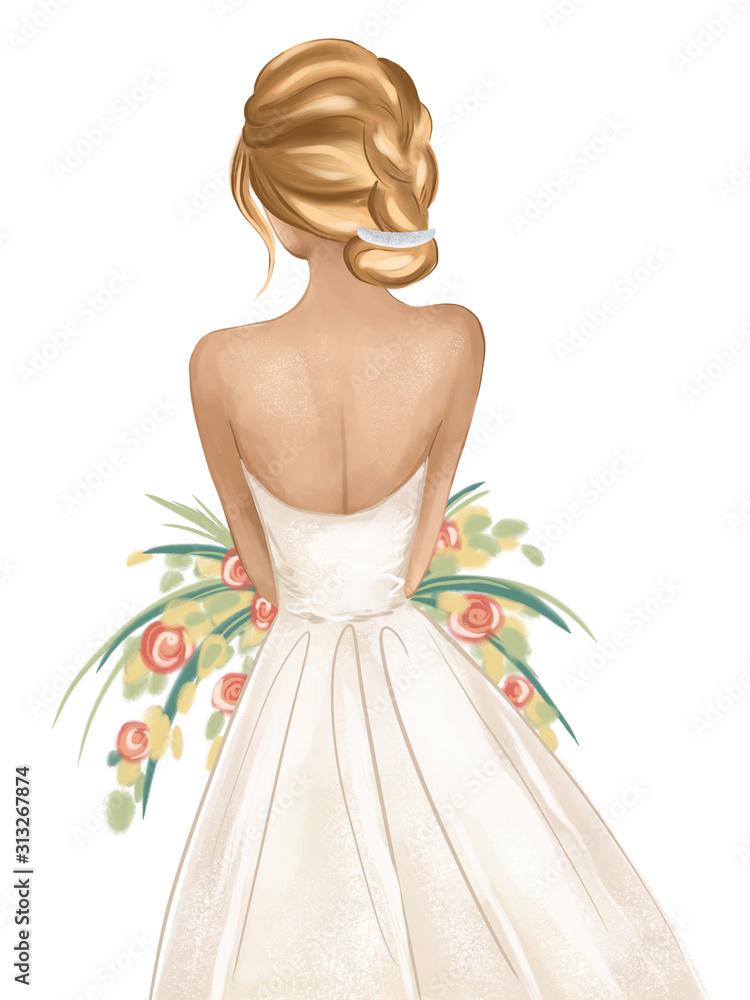 Bride Back View Drawing Discount Clearance | www.pinnaxis.com