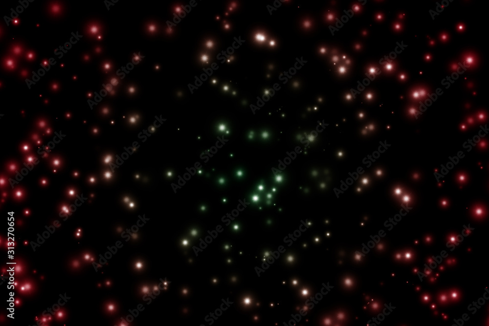 Fondo negro con estrellas y galaxias. Stock Illustration | Adobe Stock