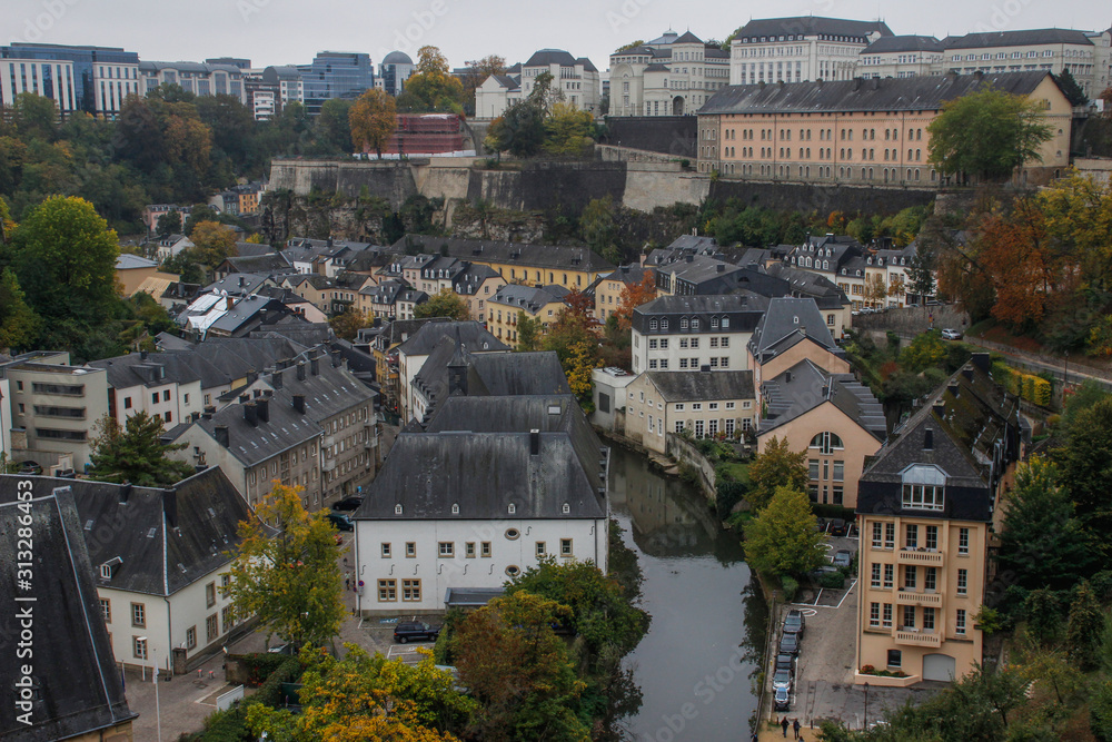 view of the fortified city, the capital of the Grand Duchy of ...
