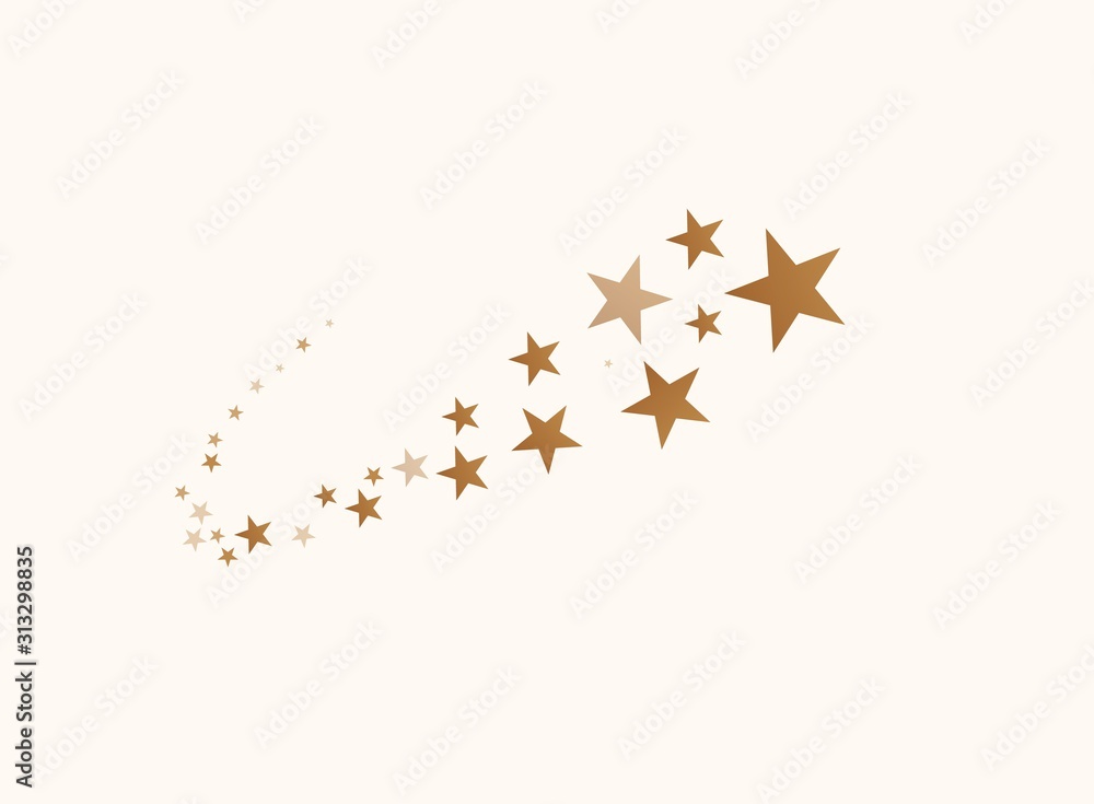 The falling stars are a simple drawing. Stock Illustration | Adobe Stock