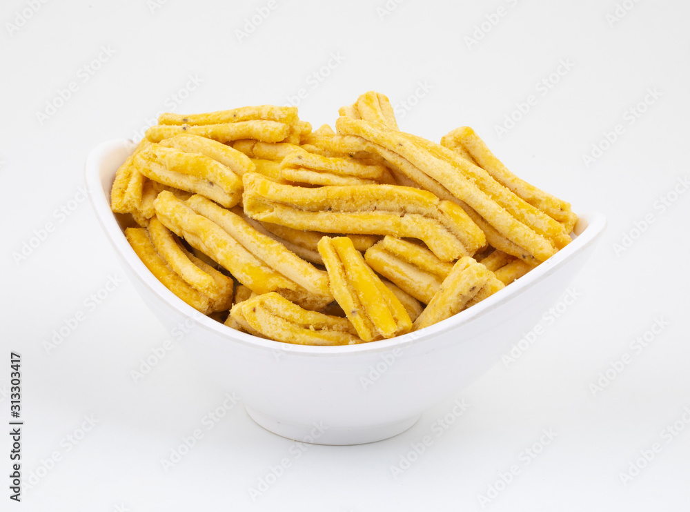 Indian Traditional Popular Gujarati Snack Ghatiya Also Know as Ganthiya ...