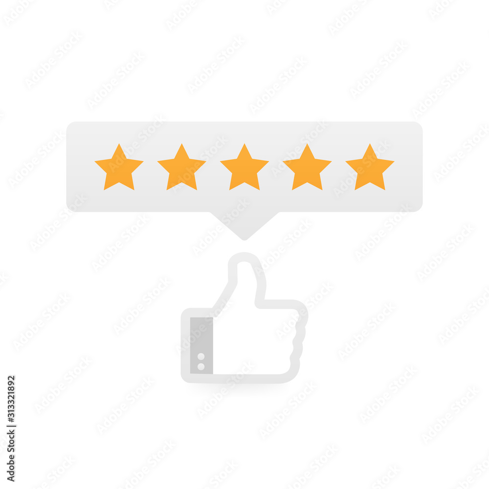 Rating stars. Flat design. User reviews, rating, classification concept ...