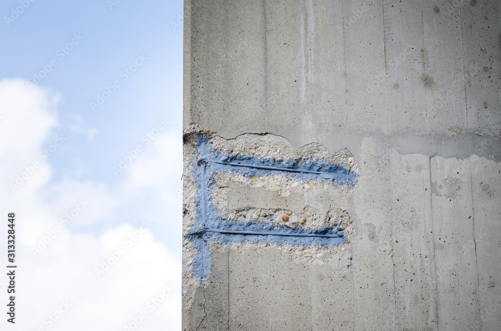restoration building with reinforced concrete structure with protective ...