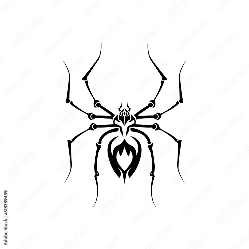 Tribal Spider Web Tattoo