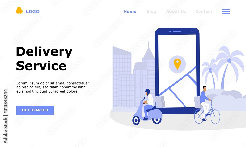 Online Delivery Service Vector Illustration Concept, Suitable for web ...