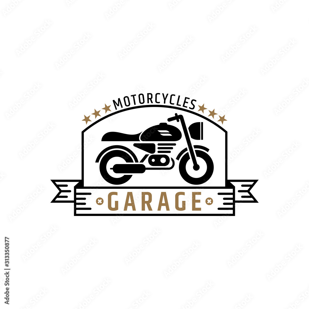 Vintage motorcycle badge logo, bikers retro logo design, classic ...
