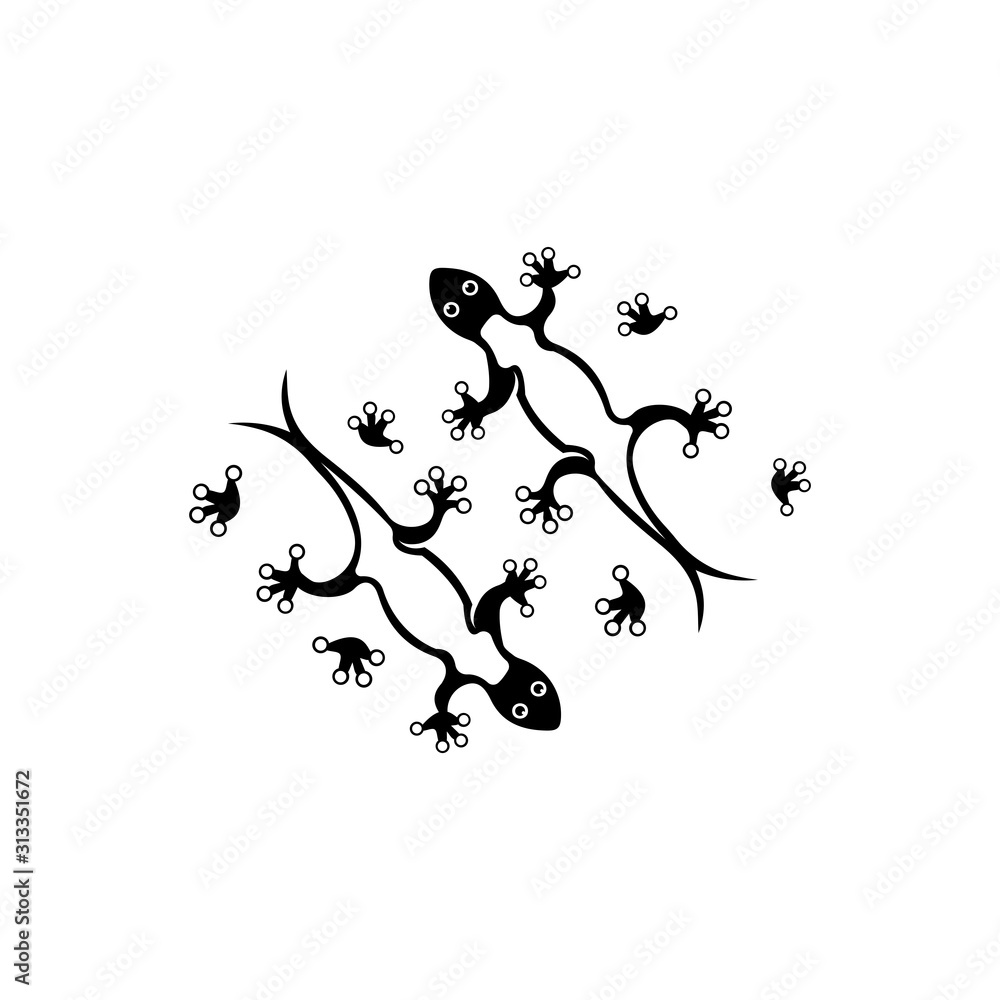 Lizard Chameleon Gecko animall logo and symbol vector illustration ...