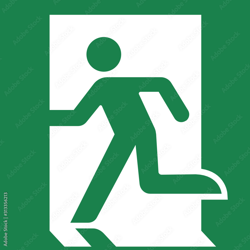 Vetor do Stock: (SVG) public safety sign (pictogram) / Emergency exit ...