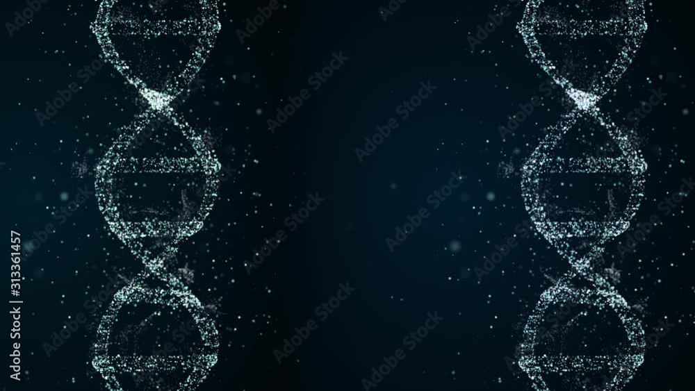 DNA spiral shape molecules turning around during decoding process ...