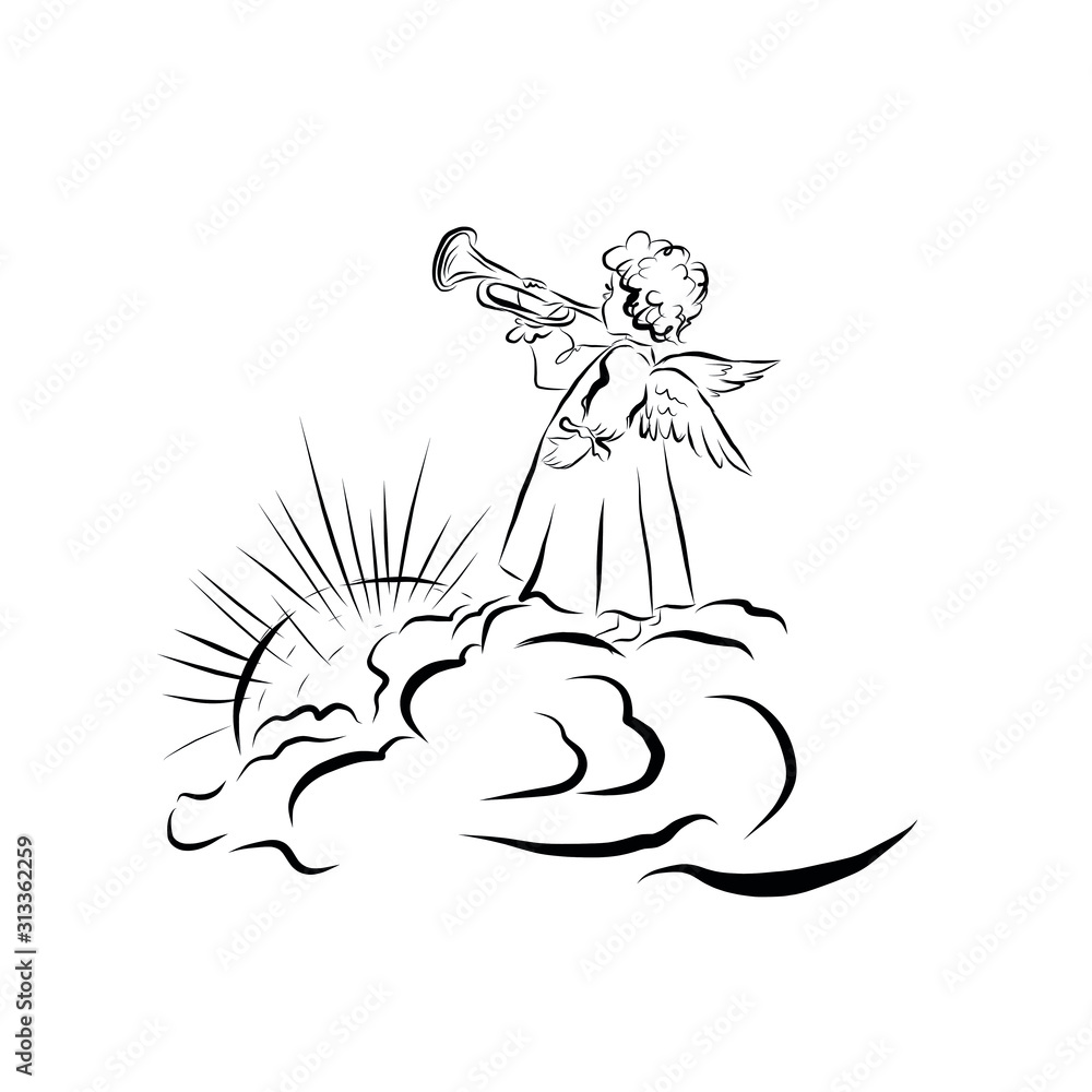 Drawings Of Angels In Heaven