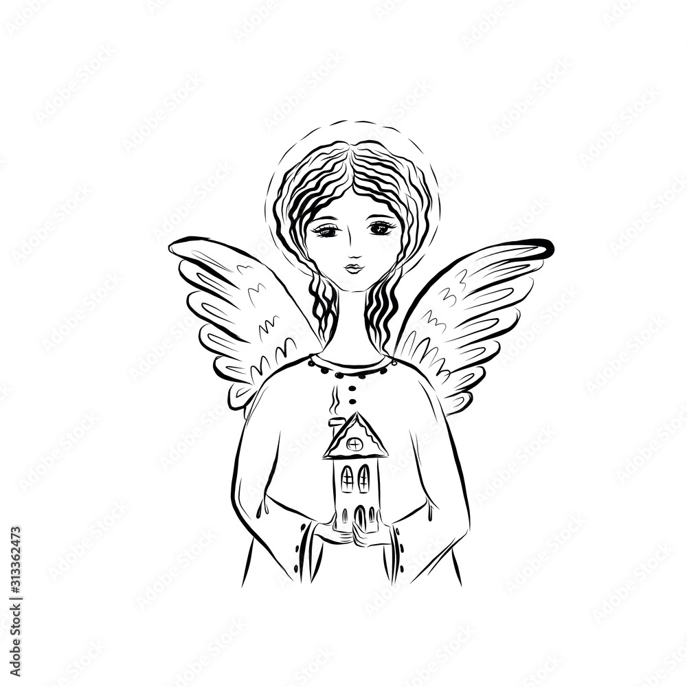 Religious Angel Drawings