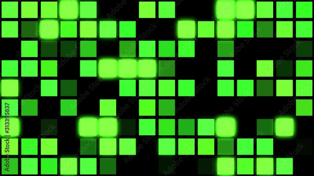 Vidéo Stock Green motion abstract background with colorful pixels ...