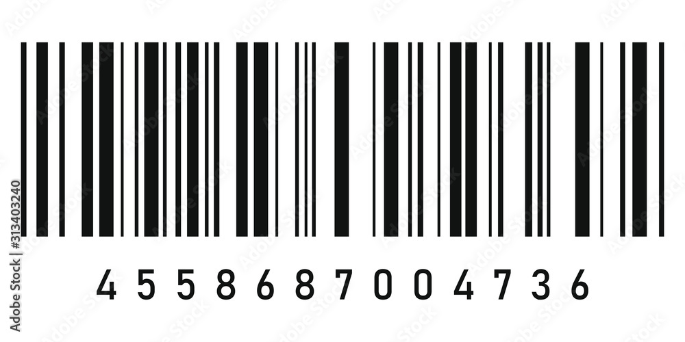 Barcode symbol icon. Vector illustration isolated on white background ...