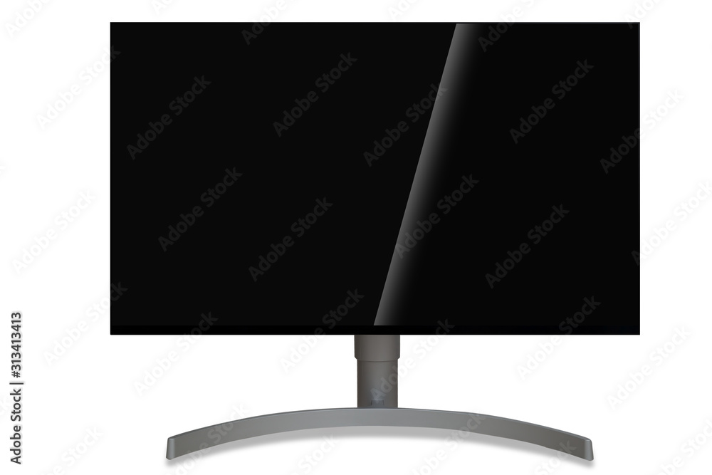 Computer monitor UHD panel with reflection on it Stock Photo | Adobe Stock