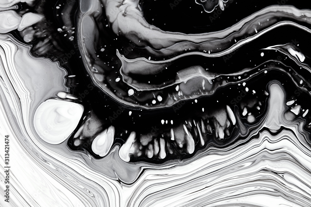Monocolor alcohol ink marbling raster background. Liquid waves and ...