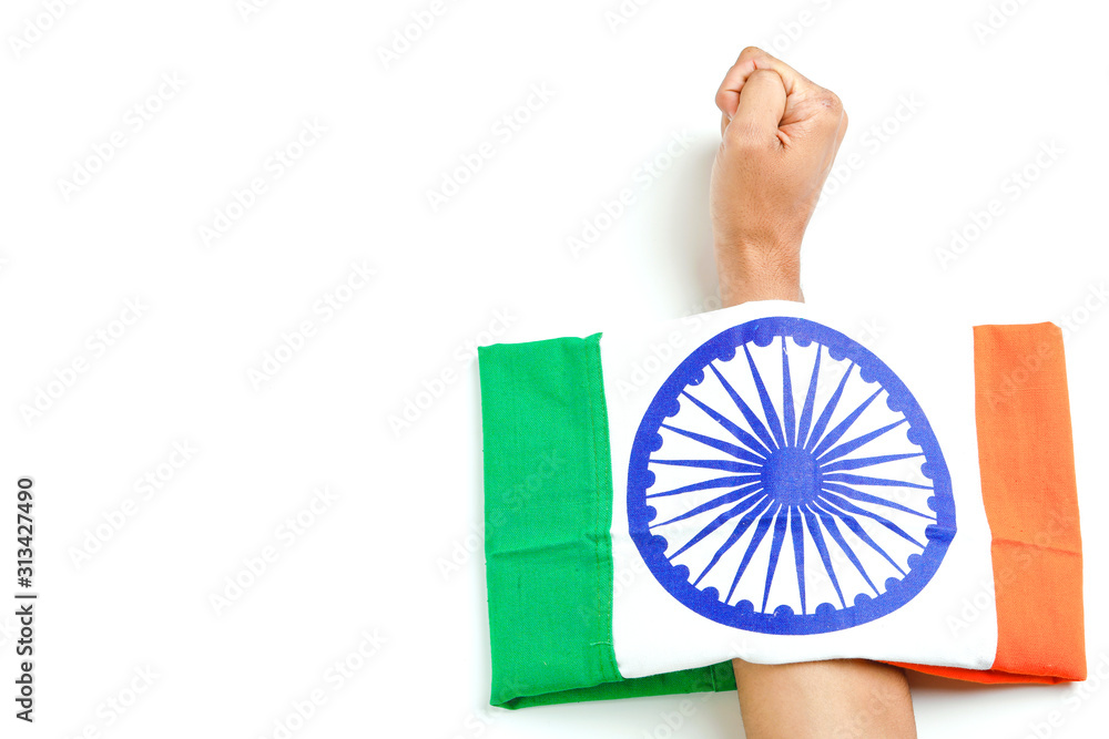 Republic day of india , Independence day India , tricolor flag in hand ...