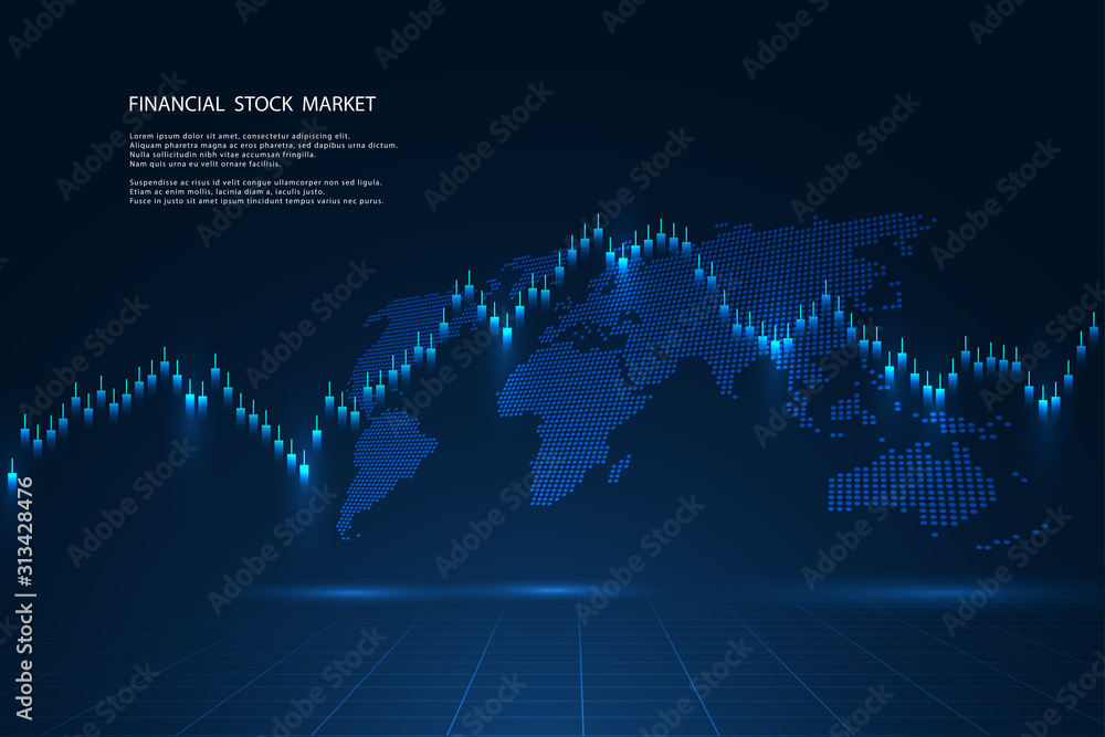 Stock market or forex trading graph in graphic concept suitable for ...