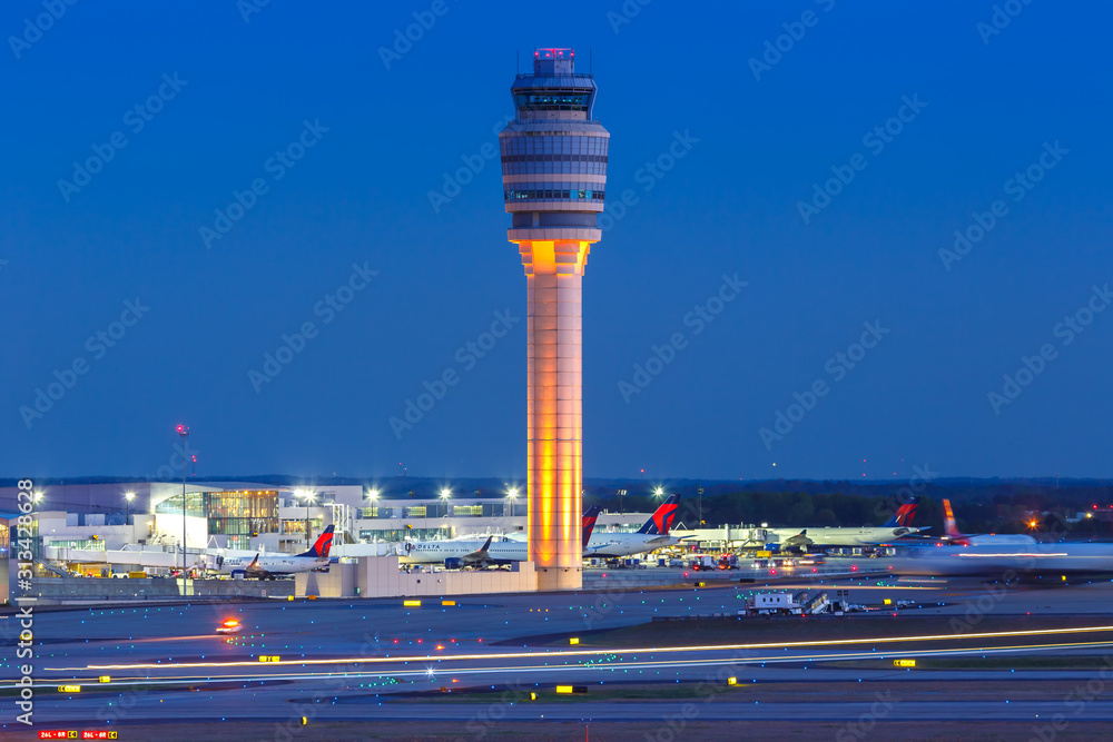 Atlanta Airport ATL Tower Stock Photo | Adobe Stock