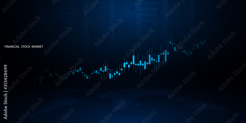 Stock market or forex trading graph in graphic concept suitable for ...