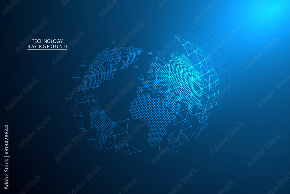 Abstract technology background Hi-tech communication concept futuristic ...