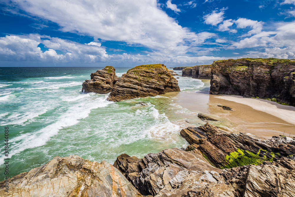 Playa de Las Catedrales, Ribadeo, Spain Stock Photo | Adobe Stock