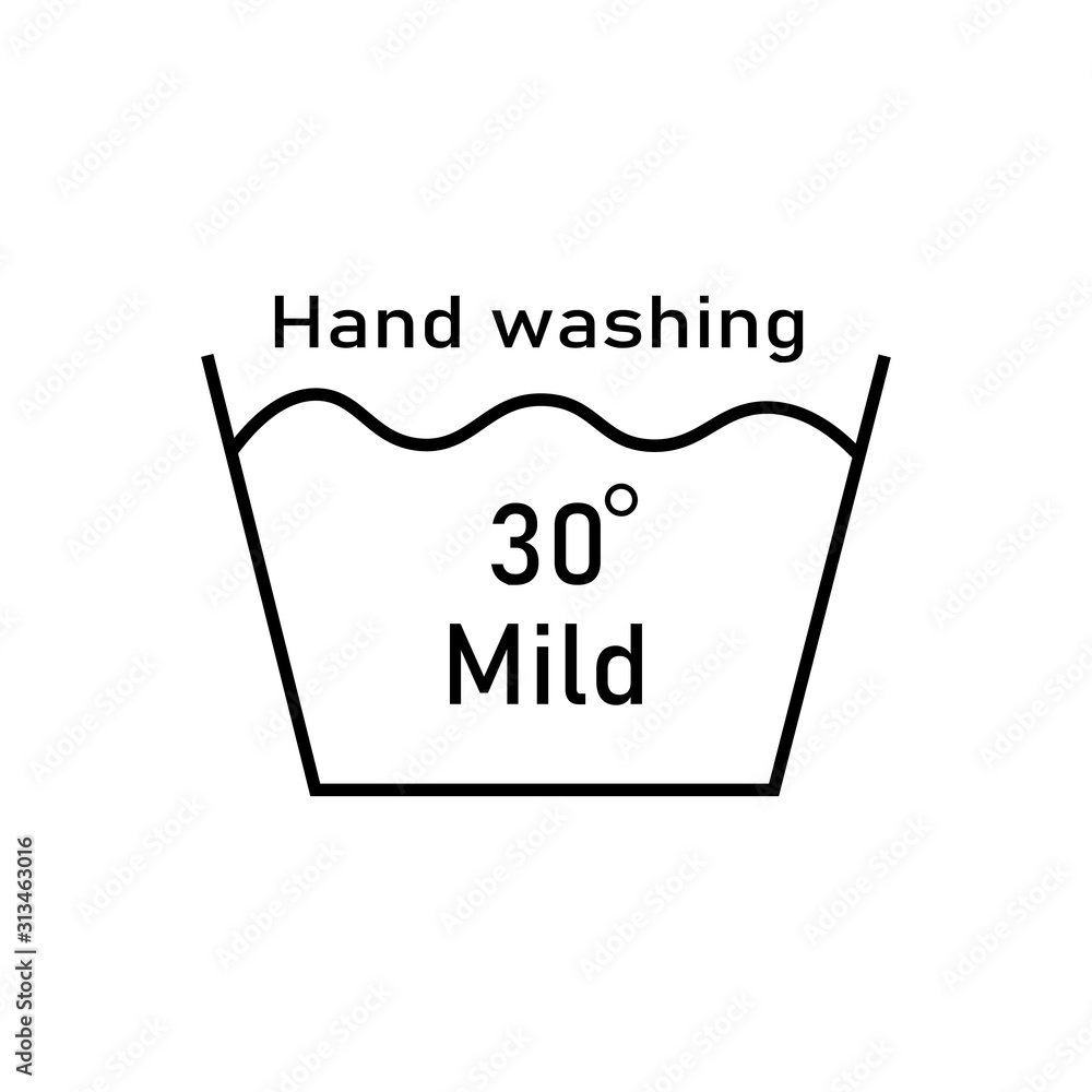 Hand Wash Cold Symbol